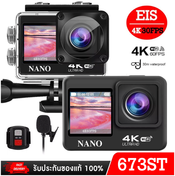 NEW Nanotech N673 TOP/ST Action กล้อง4K 60FPS EIS 170D หมวกกันน็อกกัน ...