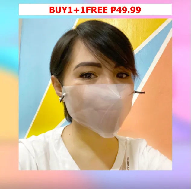 BUY1 +1FREE Lipstick Face Mask | Clear Transparent Face Mask by LIZA LYN | Lazada PH