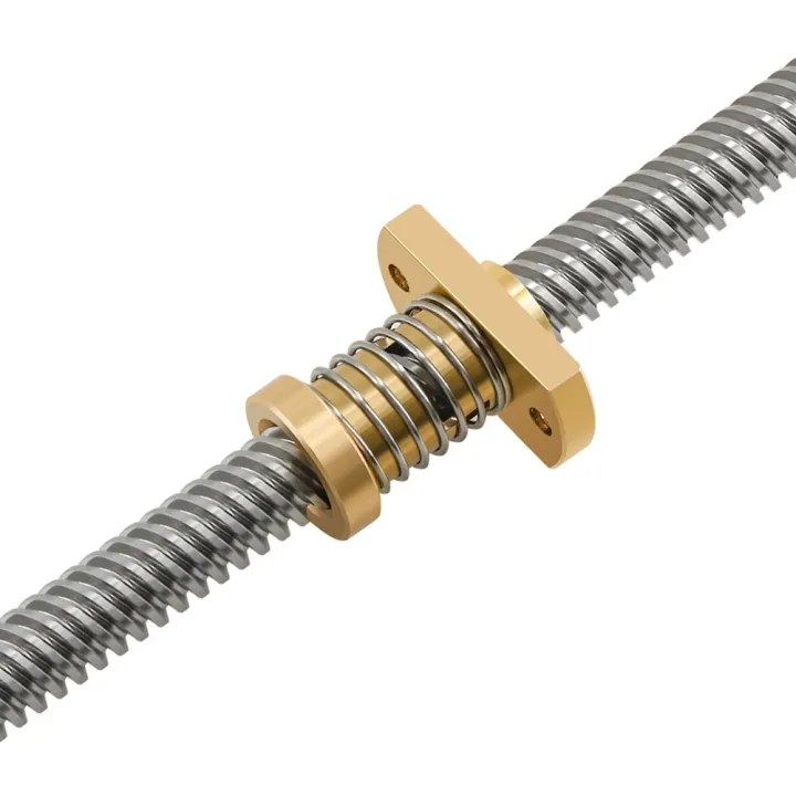 Brand New Anti-backlash Nut T8 Brass 2mm Pitch 8mm Diameter For 8mm ...