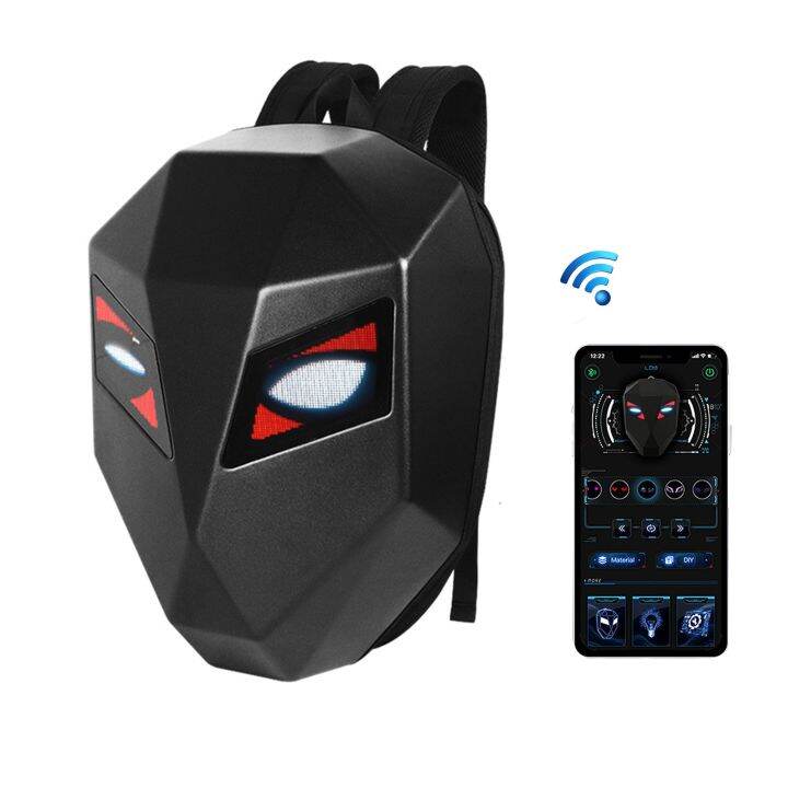 CRELANDER LED Knight Backpack With Eye Motorcycle Helmet Bluetooth APP ...
