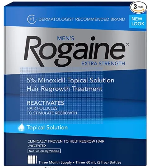 Mens Rogaine Extra Strength 5 Minoxidil Topical Solution For Hair