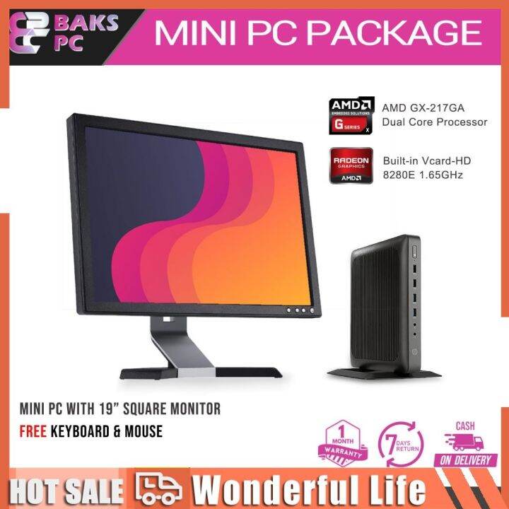 Baks PC Affordable Mini PC with Monitor Package | Lazada PH