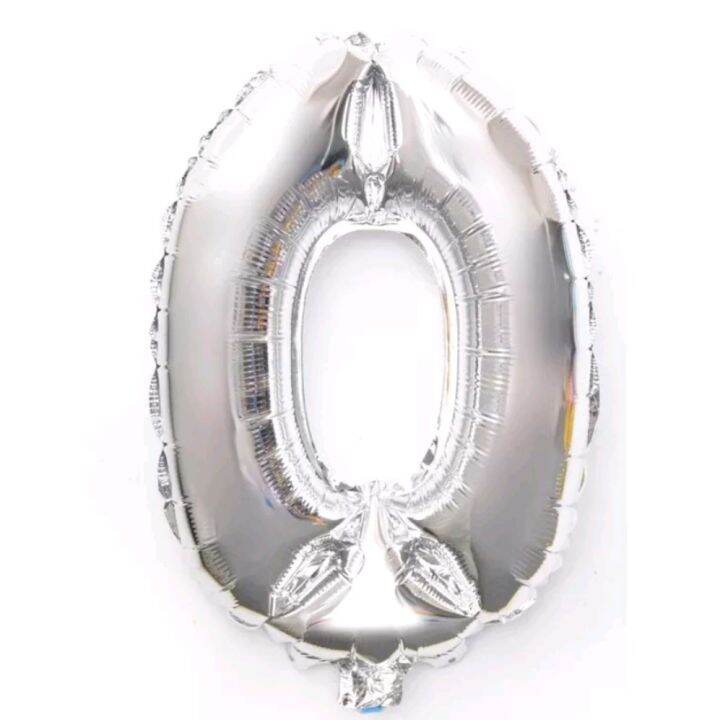 Balon Foil Angka Silver ± 40Cm Ballon Foil Abjad Alphabet Polos Balon ...