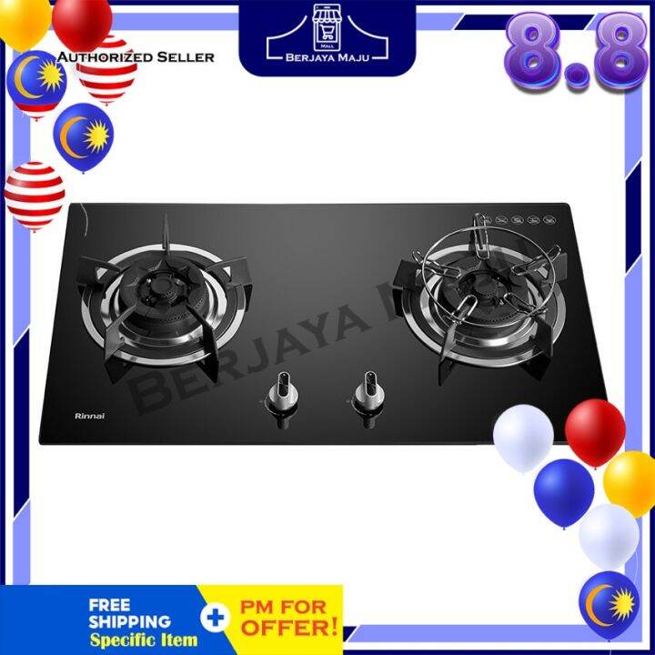 Rinnai 2 Burner Built In Glass Gas Cooker Hob RB-782G | Lazada