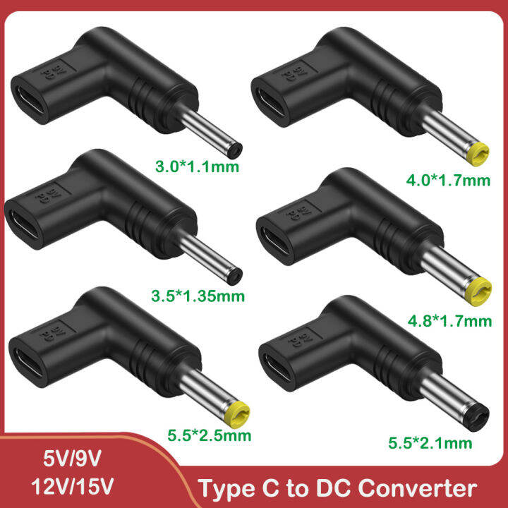 USB C PD to DC Power Connector Universal 5V 9V 12V Type C to DC Jack ...
