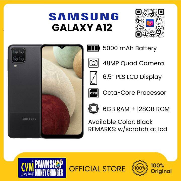 SAMSUNG GALAXY A12 / 6GB RAM / 128GB ROM / 5000MAH / BLACK | Lazada PH