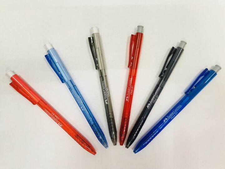 FABER CASTELL CLICK X5/X7 BALL PEN 0.5/0.7 ( BLACK / BLUE / RED ) | Lazada