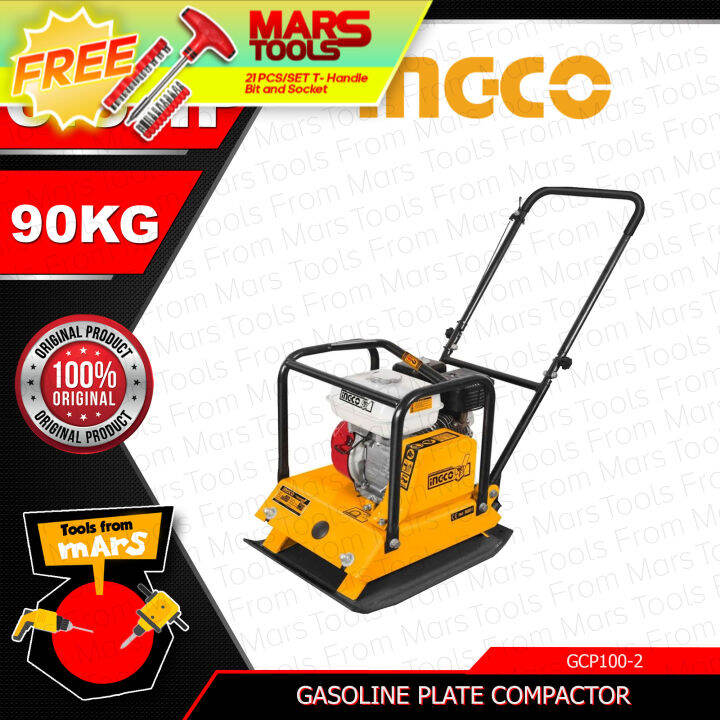 INGCO Gasoline Plate Compactor 4.8KW 6.5HP GCP100-2 •TOOLS FROM MARS ...