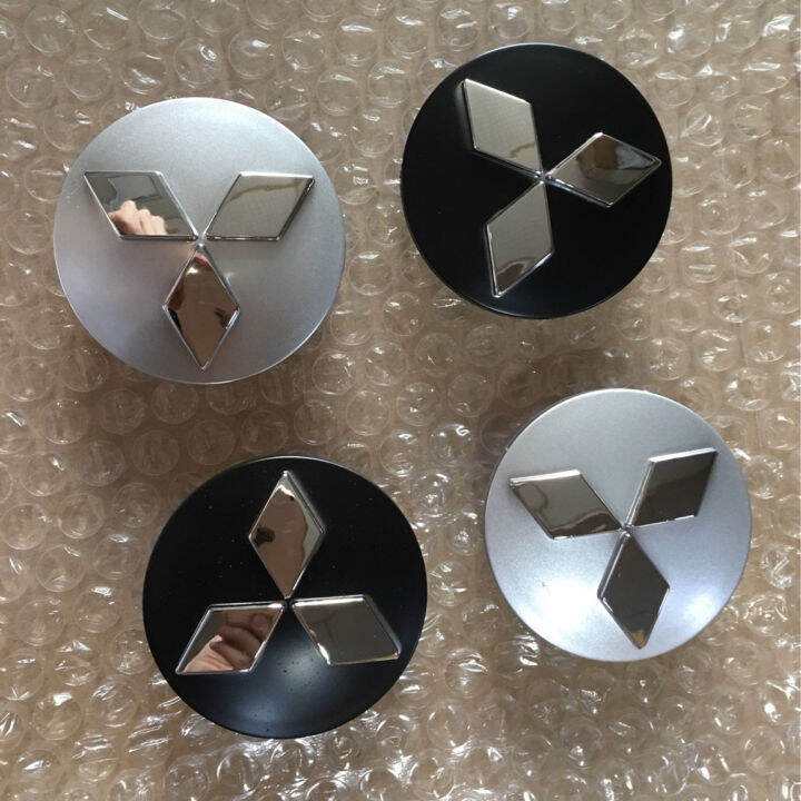 JUWE 4PCS & 60mm Mitsubishi Wheel Center Caps Covers Hubcaps Emblems ...