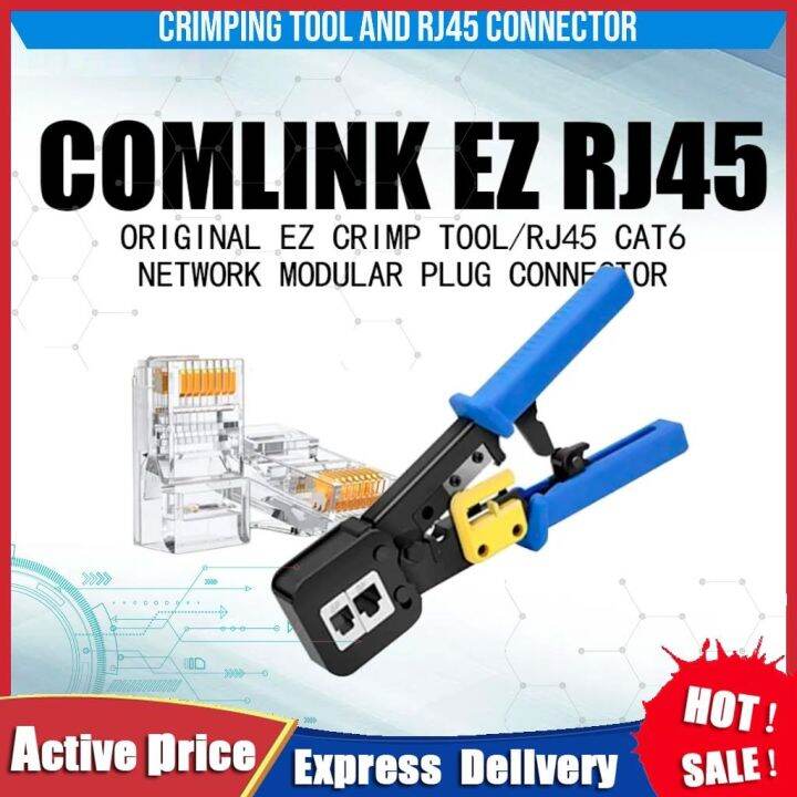 EZ RJ45 straight-through module plug Cable connector and RJ45 connector ...