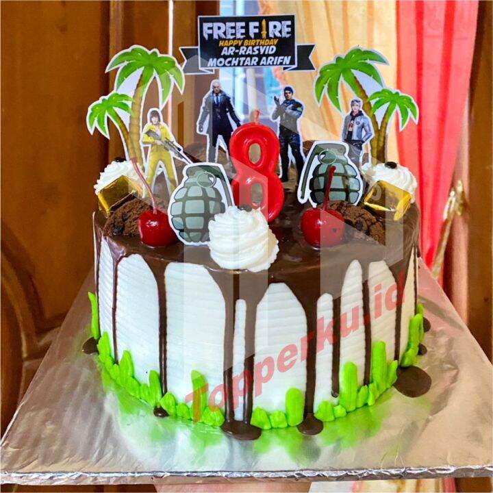 Topper Kue Ulang Tahun Murah/Cake Topper Karakter Free Fire || 01 ...