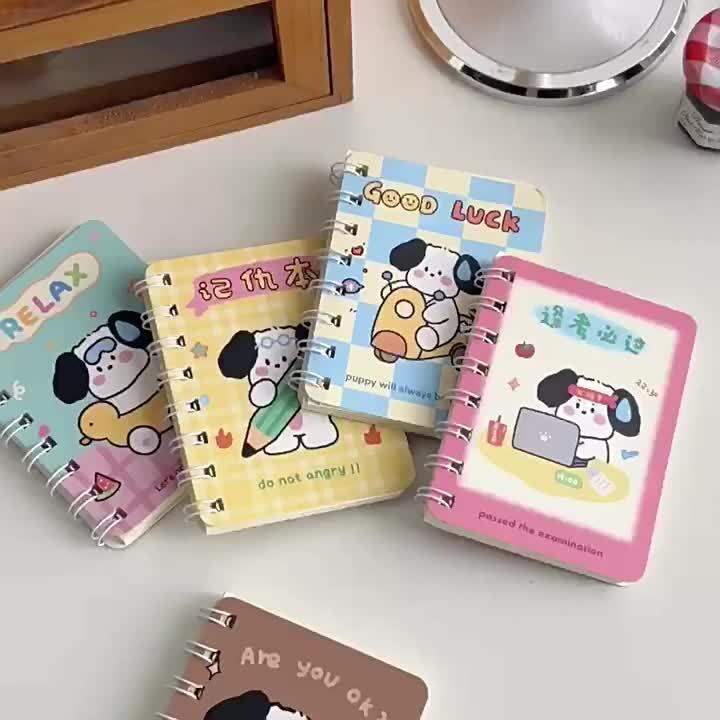 Cute Cartoon Coil Book Student Prize Portable Pocket Notebook Mini Flip ...
