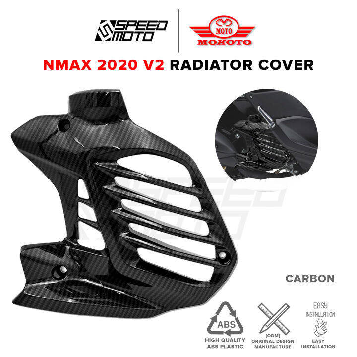 YAMAHA NMAX V2 NMAX V2.1 AEROX V2 RADIATOR COVER CARBON / MATTE BLACK ...