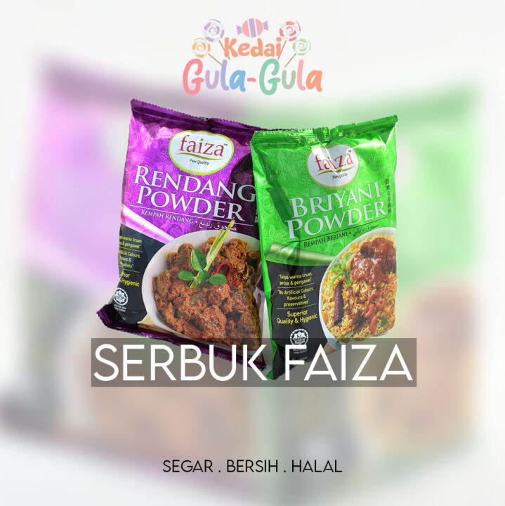 220g Rempah Briyani dan Rendang FAIZA | Beriani Powder | Pek Besar ...