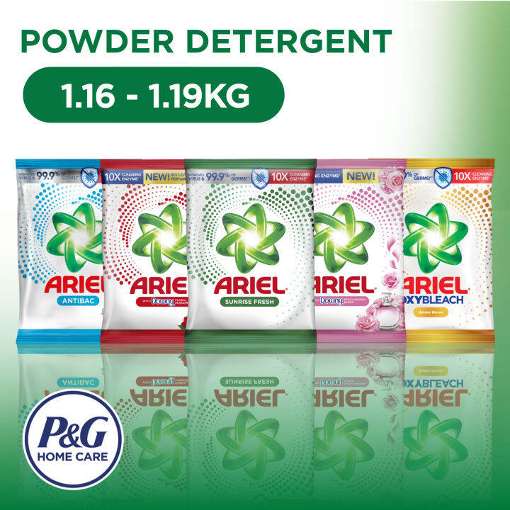 Ariel Powder Detergent Sunrise Fresh Floral Passion Antibac Golden Bloom 1.16KG - 1.19KG Pouch ...