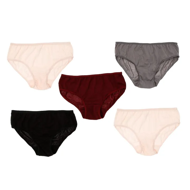 Gigi Amore Ladies’ 5-Piece Plain Semi-Brief Underwear Set | Lazada PH