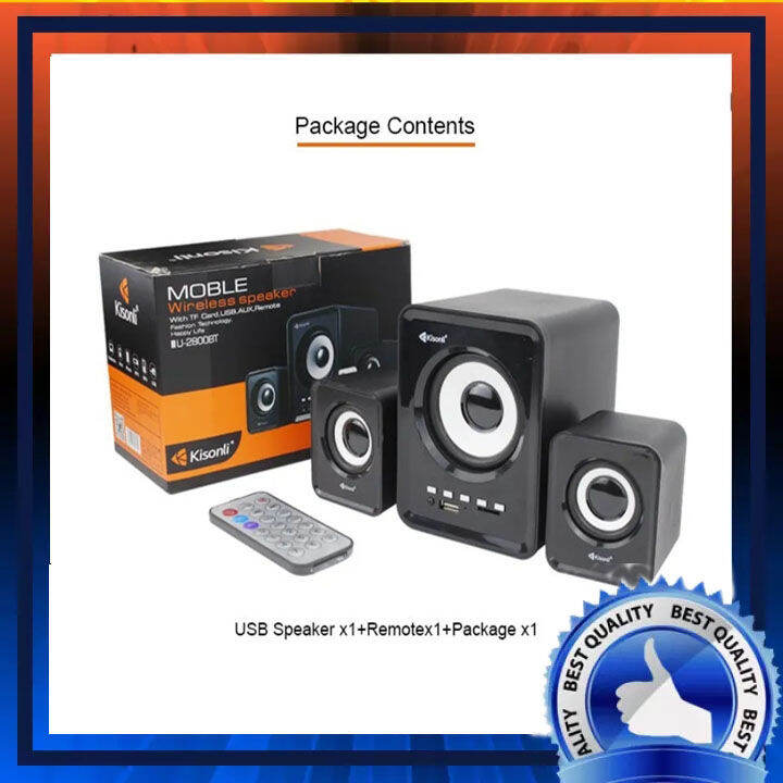 Speaker Aktif Bluetooth Kisonli U-2800BT Bisa Radio, TF-Card, Flashdisk ...
