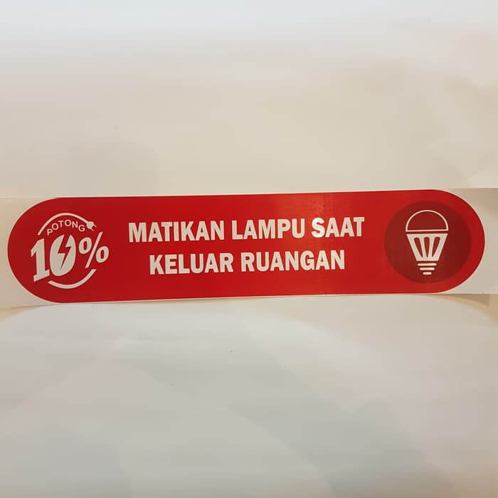 LABEL STICKER K3 SAFETY MATIKAN LAMPU 45CMX10CM HEMAT LISTRIK STIKER ...