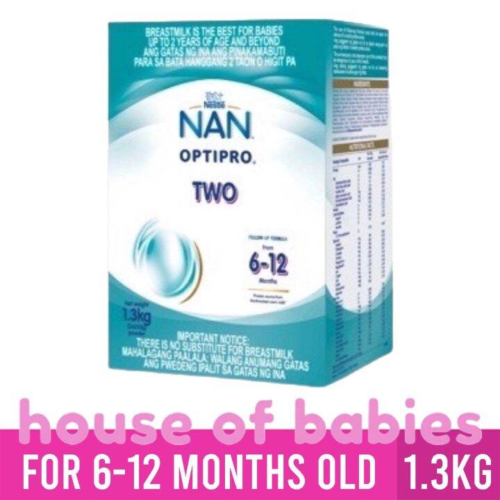 NAN OptiPro Two 1.3kg 6-12 Months Old Milk Supplement | Lazada PH