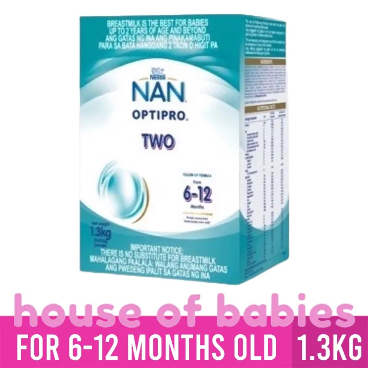 NAN OptiPro Two 1.3kg 6-12 Months Old Milk Supplement | Lazada PH