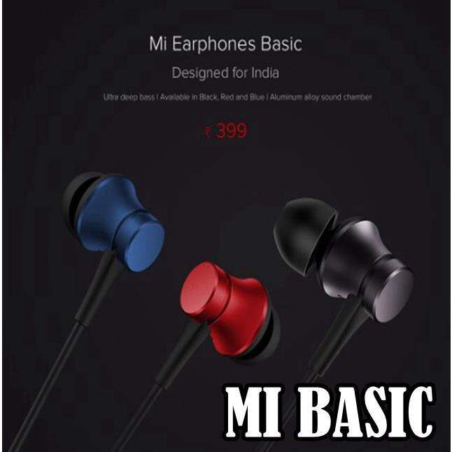 Original Spot Xiaomi Mi Headset Basic Ultra Deep Bass With Mic Earphone ...