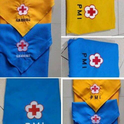 Slayer PMI PMR Bordir bijian syal palang merah Indonesia | Lazada Indonesia