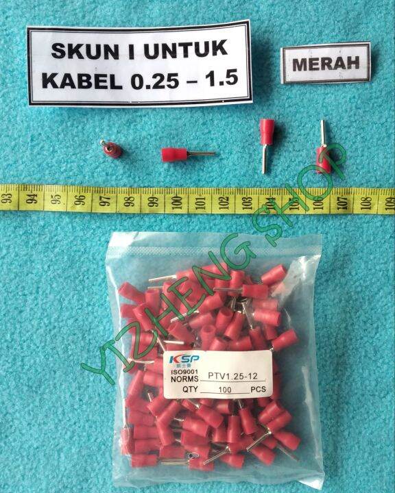 SKUN I UNTUK KABEL 0,25 - 1,5 (MERAH) 1 PACK | Lazada Indonesia