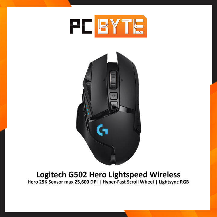 Logitech G502 Hero Lightspeed Wireless Gaming Mouse (Max 25,600 DPI ...