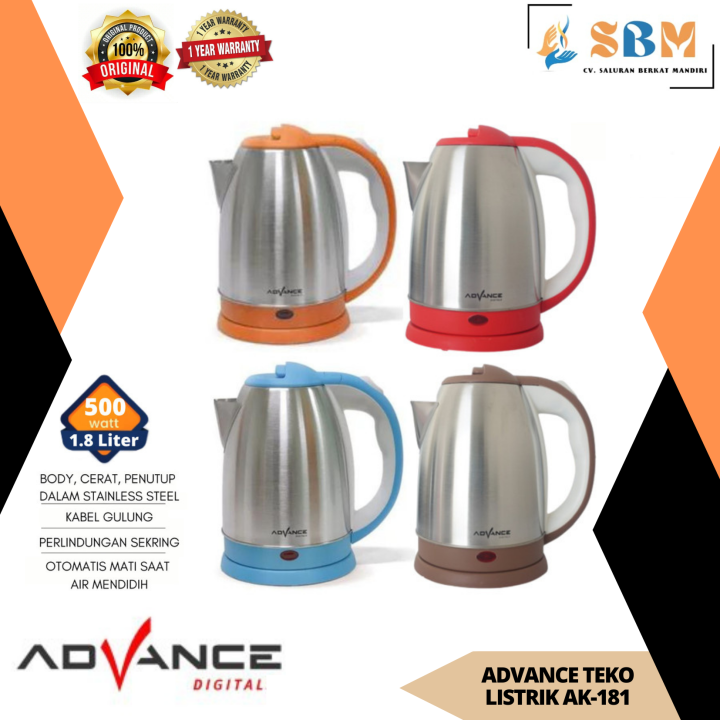 Kettle Elektrik Advance AK-181 Teko Listrik Advance | Lazada Indonesia