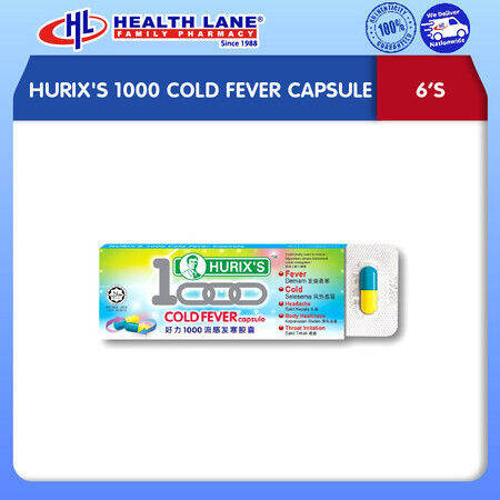 HURIX'S 1000 COLD FEVER CAPSULE 6'S | Lazada
