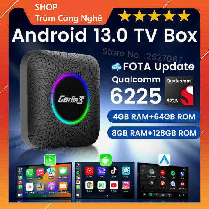 Android Box ô tô Carlinkit Tbox Ambient - CPU SM6225 Ram 8GB Rom 128GB Led Display | Lazada.vn
