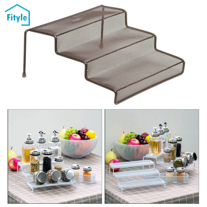 Fityle 3 Tier Expandable Spice Rack Organizer for Cabinet, Modern ...