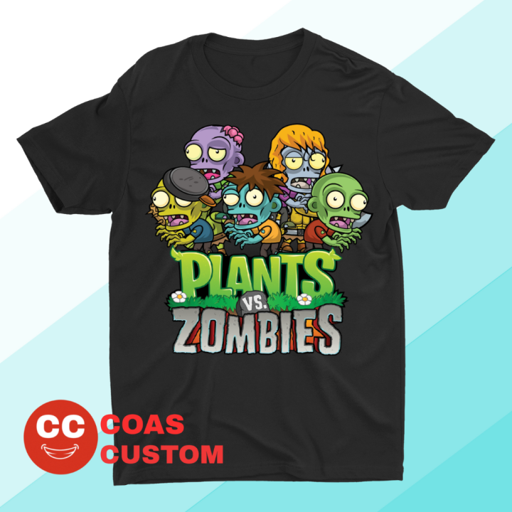 BAJU PLANTS VS ZOMBIES KAOS ANAK GRATIS SABLON NAMA | Lazada Indonesia