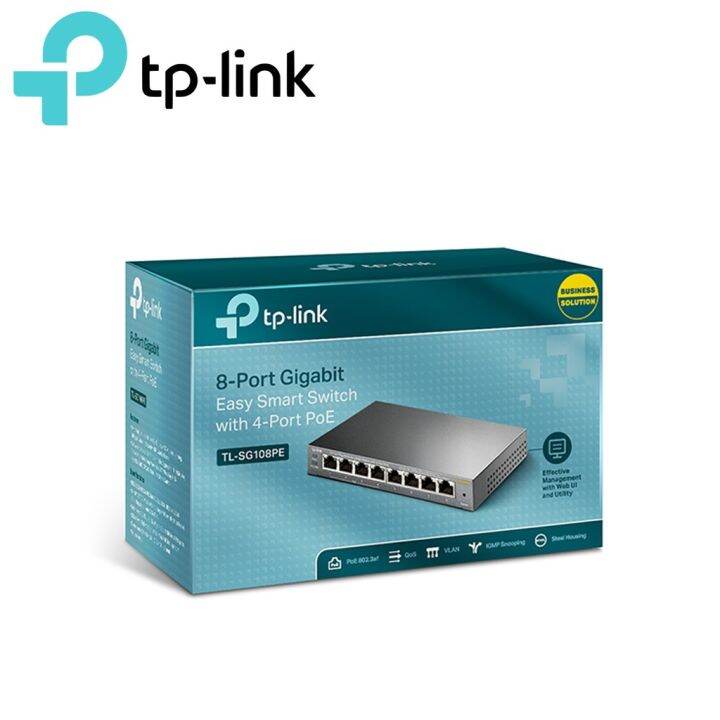 TP-Link Tl-Sg108Pe 8-Port Gigabit Easy Smart Switch With 4-Port Poe ...
