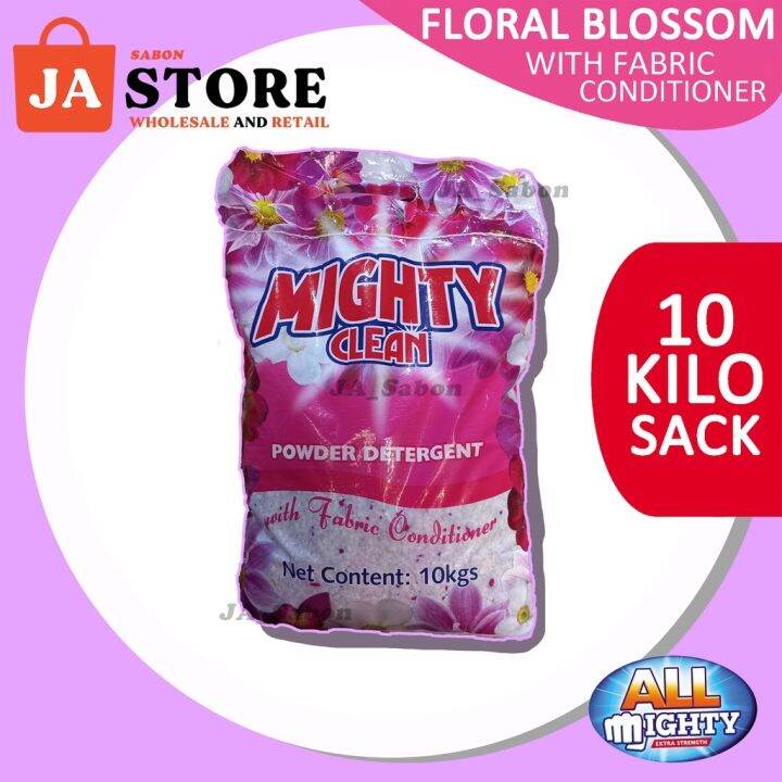 MIGHTY CLEAN Detergent Powder w/ Fabric Conditioner 10 Kilos | Lazada PH