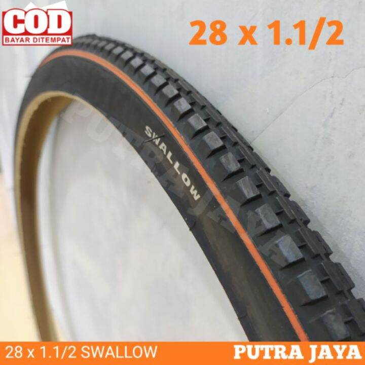 BAN SEPEDA 28 x 1 1/2 SWALLOW Ban Luar ukuran 28 x 1.1/2 Sepeda Onthel Ontel unta Becak Gerobak ...