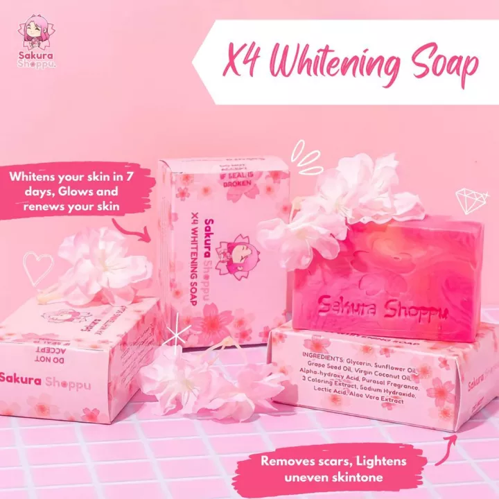 Sakura Skincare x4 Whitening Soap 135g | Lazada PH