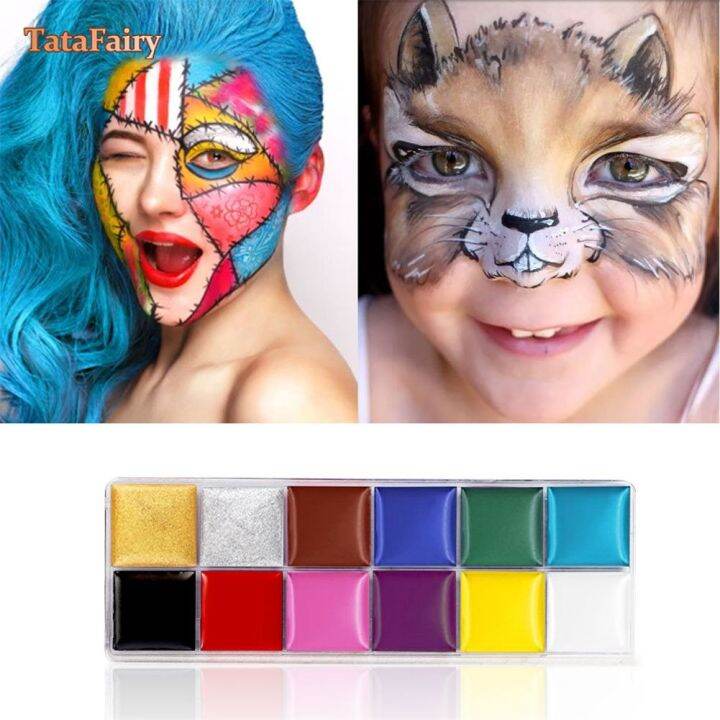 Tattie 2023 New CHEEKDOURL 12-color face paint water-soluble body paint ...