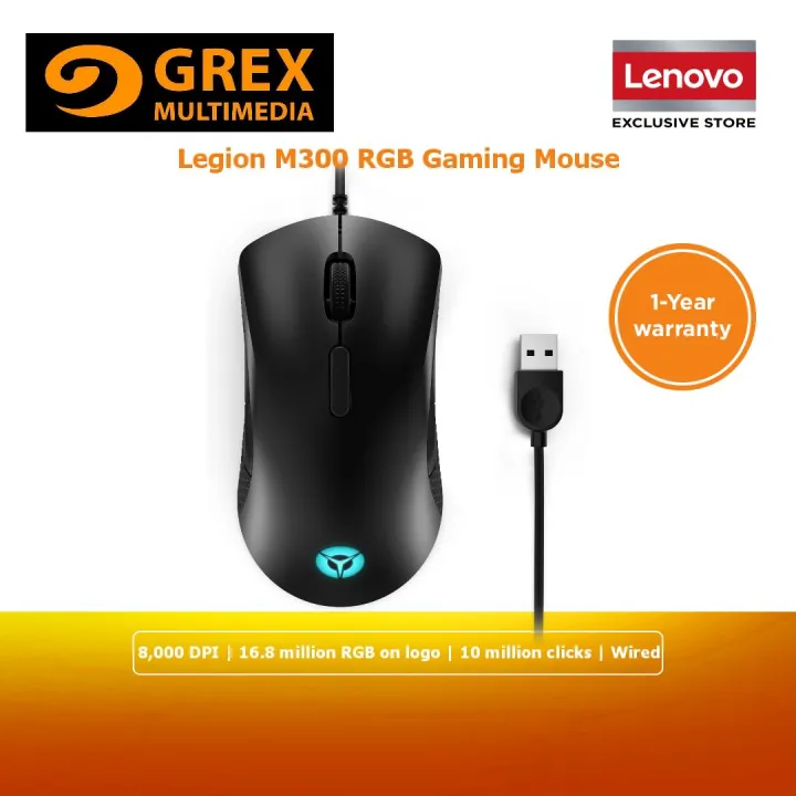 LENOVO M300 LEGION RGB GAMING MOUSE - GY50X79384 LEGION M300 | Lazada