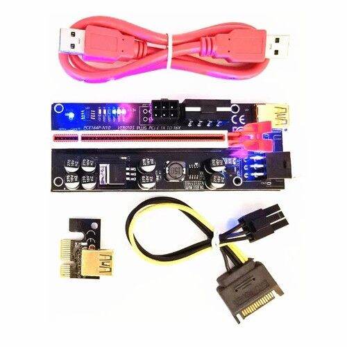 PCIE Riser VGA Version 010S PLUS 8 KAPASITOR Capacitor VERSI TERBARU ...