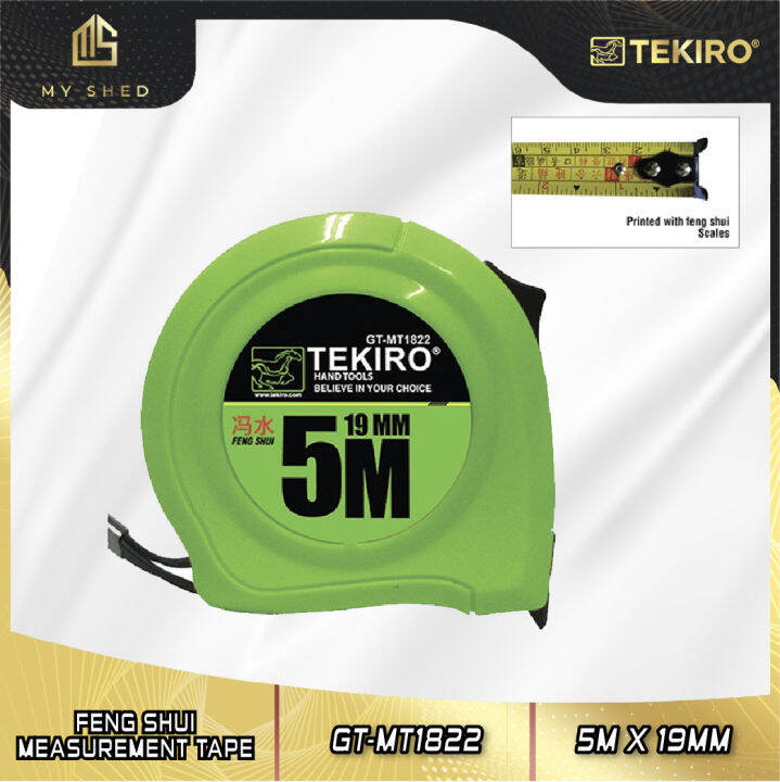 TEKIRO GT-MT1822 Feng Shui Measurement Tape With Feng Shui Scale Tape (5M x 19mm) | Lazada