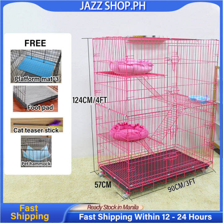 Pet Cat Cage 2/3/4 Large Layer Big Dog Rabbit Cage Kulungan Ng Pusa ...