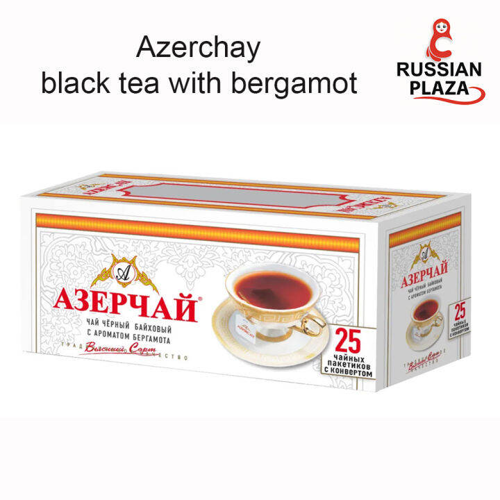 ชาดำชนิดซอง Azercay black tea with bergamot, 25 pc / Чай Азерчай черный ...