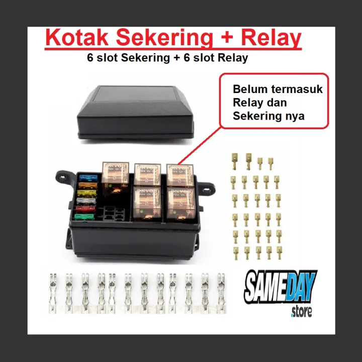 Kotak Sekering Sekring Relay Universal Fuse Box Skun Terminal Offroad ...