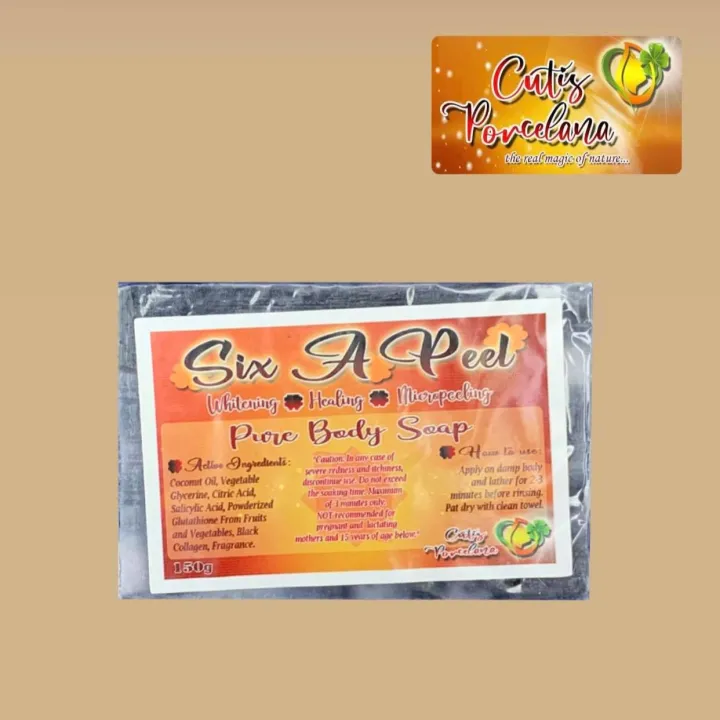 Cutis Porcelana Six A Peel Pure Body Soap 150g (Whitening, Healing ...