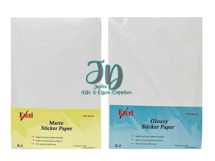 Excel Sticker Paper [Matte/Glossy] [A4] [100 Sheets] | Lazada PH