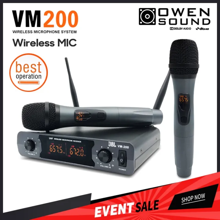 ส่งฟรี…!!JBLไมโครโฟน ไมโครโฟนไร้สายคู่ VM-200 ไมโครโฟนไร้สาย ช่วงรับ ...