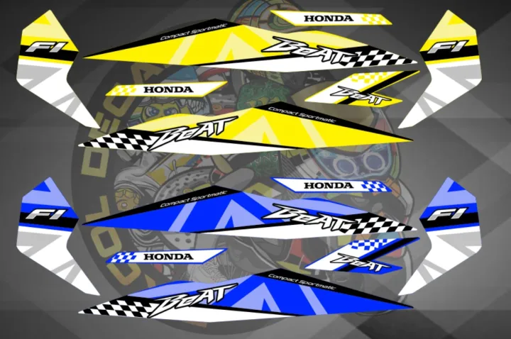 Honda beat v2 stock decals 2 bikcol decals | Lazada PH