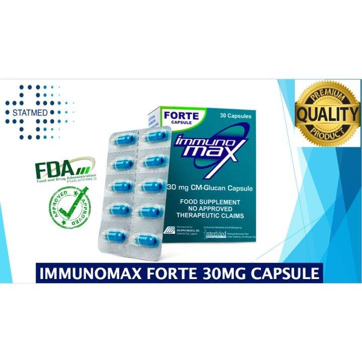 Immunomax Forte CM-Glucan 30mg Capsule [10 30s] | Lazada PH
