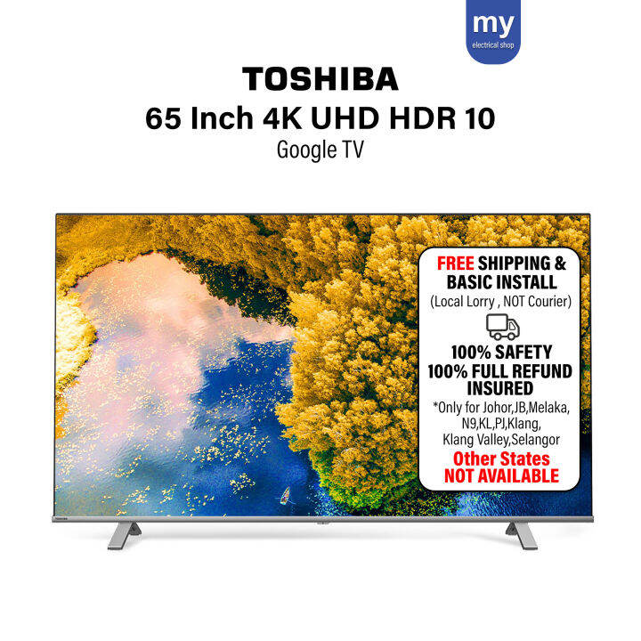 Toshiba 65 Inch 4K UHD HDR 10 Google TV Android TV Smart TV LED TV ...